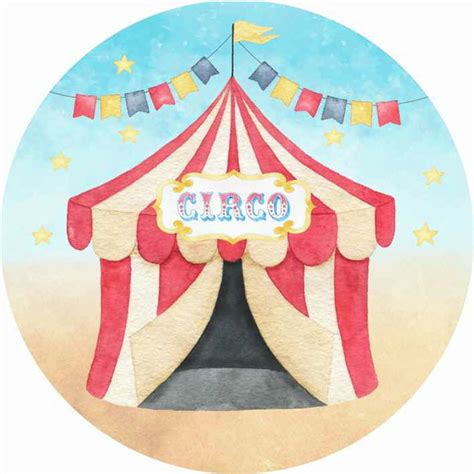 Painel Redondo Circo Elo7 Produtos Especiais
