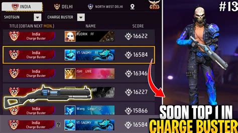 Pushing TOP 1 Charge Buster In India Free Fire Rank Pushing In Solo