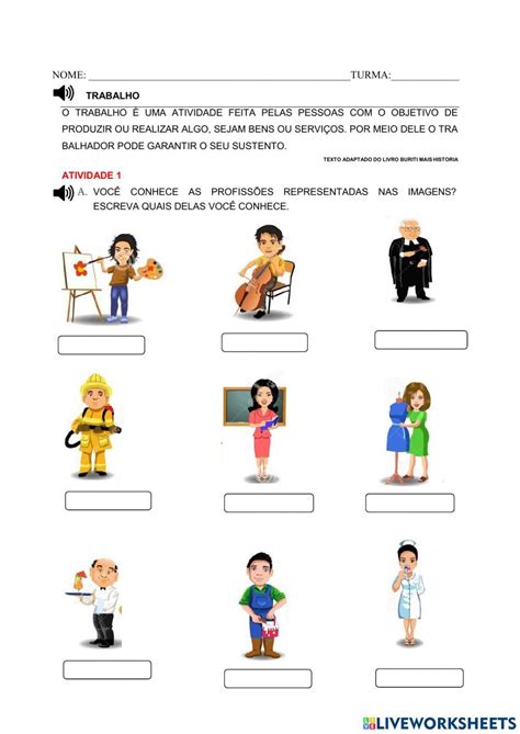 Atividades Conhecendo Algumas Profiss Es Em Atividades