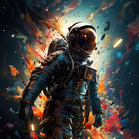 Premium AI Image Astronaut In Outer Space Abstraction Ai Generated