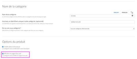 Comment afficher mes catégories en page d accueil Panierdachat