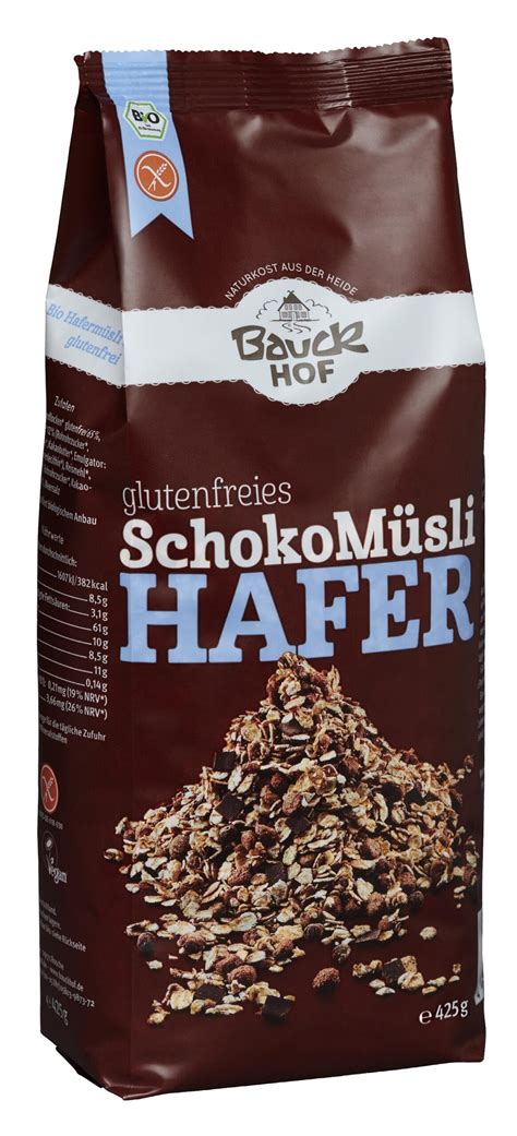 Bauckhof Hafer Müsli Schoko glutenfrei Bio 6 x 425g online kaufen