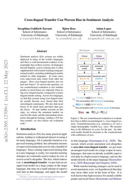 pdf cross lingual transfer can worsen bias in sentiment analysis