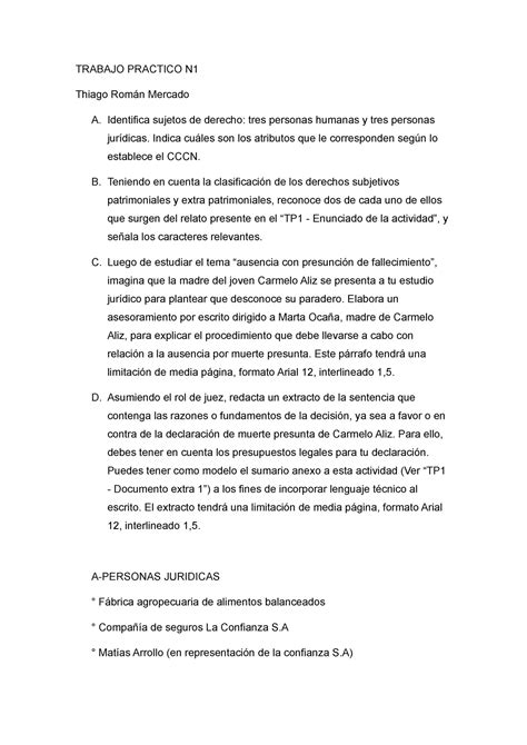 Trabajo Practico N1 Bases DEL Derecho Privado TRABAJO PRACTICO N