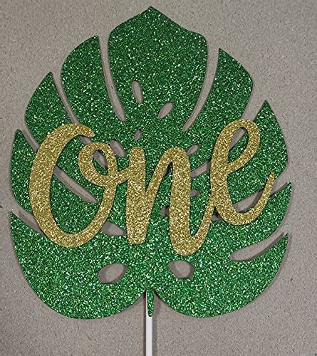 Buy Glitter Tropical Palm Leaves One Cake Topper Tropical 1st Birthday
