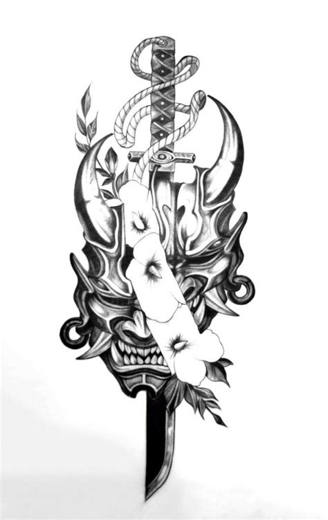 Oni Mask Tattoo Designs With Meaning Tattoosboygirl Oni