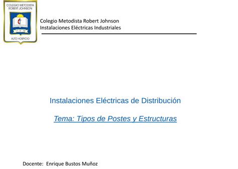 PDF Instalaciones Eléctricas de Distribución Tema Tipos de