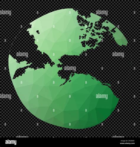 Mapa polivinílico bajo del mundo Proyección estereográfica modificada