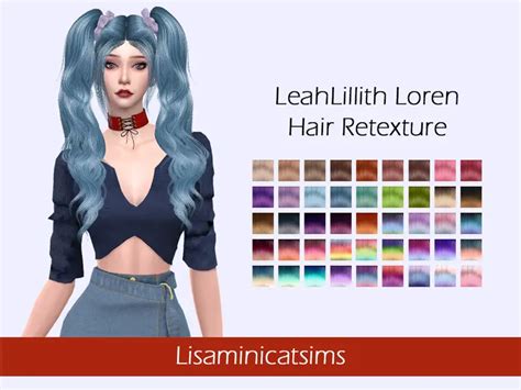 The Sims Resource Leahlillith S Loren Hair Retextured By