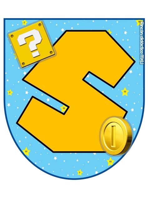 Pin de Karli en Temática Mario Bros Decoracion de mario bros Letras