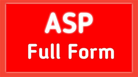 what is the full form of asp youtube