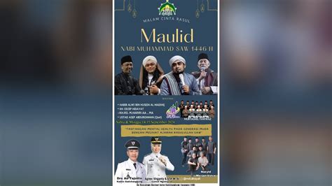 Live Acara Puncak Peringatan Maulid Nabi Muhammad Mdt Al Inayah