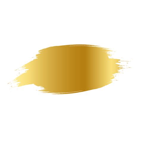 Brush Stroke And Gold Circle Element 11909103 PNG