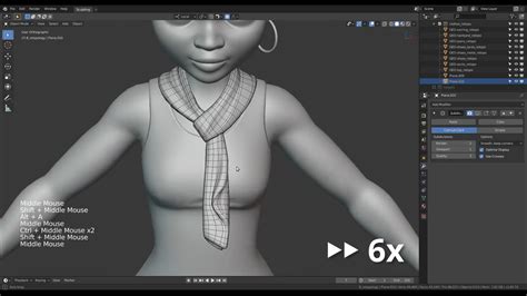 Timelapse Scarf Retopology Finishing Touches Stylized Character