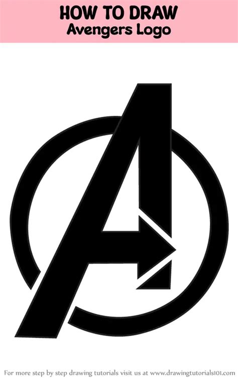 How To Draw Avengers Logo Step By Step Drawing NBKomputer