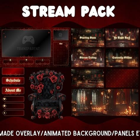 Vtuber Animated Background Purple Witch Twitch Fantasy Stream Overlay