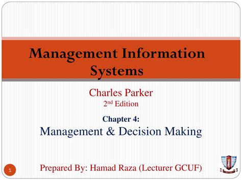 PPT Management Information Systems PowerPoint Presentation Free