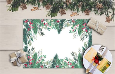 Christmas Design Table Placemats Placemats Set Of 2 4 6 Washable