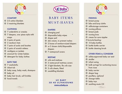 List Of Baby Items Examples And Forms