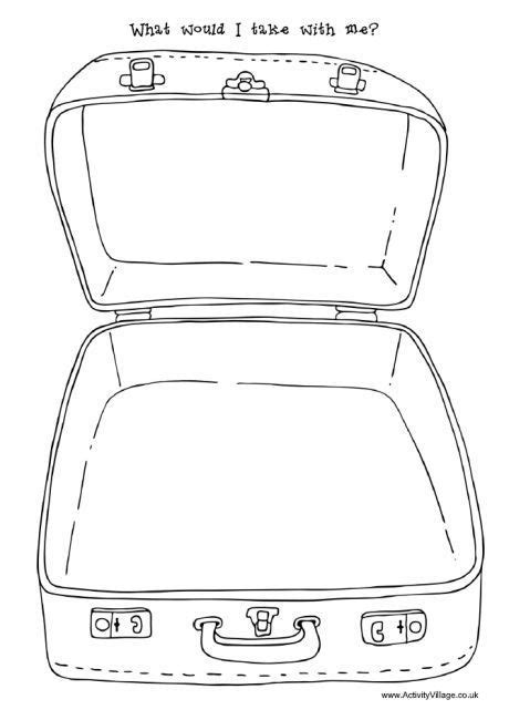What Would I Take With Me Suitcase Template Counseling Activities