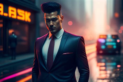 Lexica Businessman In Cyberpunk Style