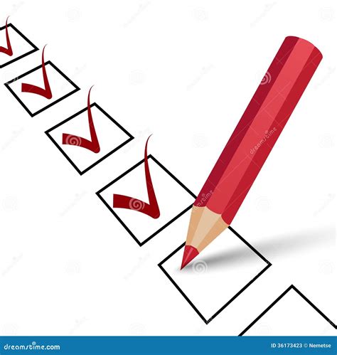 Pencil And Tick Mark With Bubbles Royalty Free Stock Photo