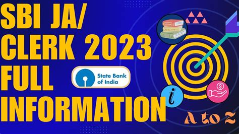 SBI JA CLERK FULL INFORMATION 2023एसबआई कलरक कस बन SBI CLERK