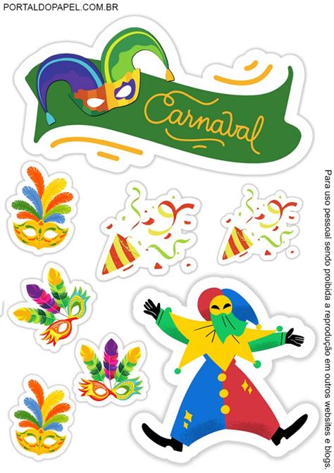 Topos De Bolo Carnaval Para Imprimir