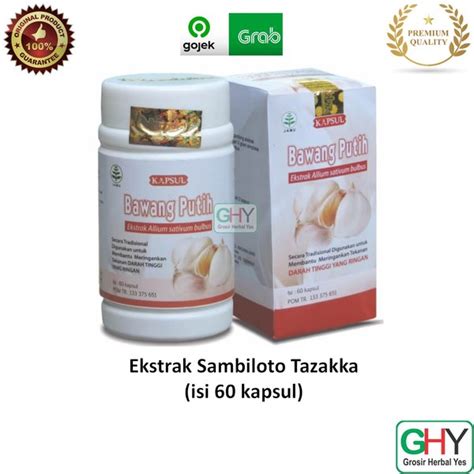 Jual Kapsul Ekstrak Bawang Putih Tazakka Obat Kolesterol Dan Lain