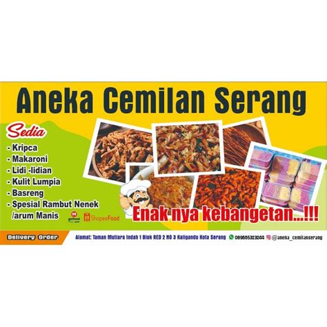 Jual Spanduk Banner Aneka Cemilan Free Desain Shopee Indonesia