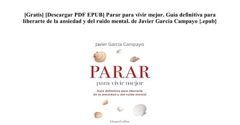 Libro Descargar PDF EPUB Parar para vivir mejor Guía definitiva para