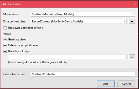 asp mvc entity framework javatpoint