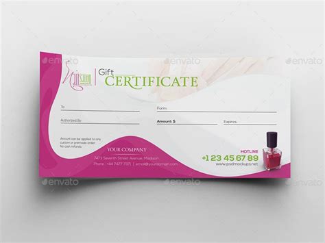 Nail Gift Certificate Template Free 0 Best Templates Ideas
