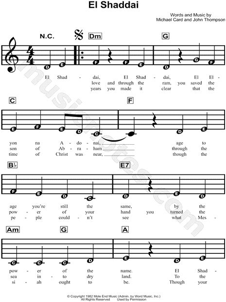 El Shaddai Guitar Chords