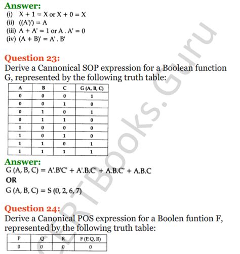 boolean expression questions and answers pdf