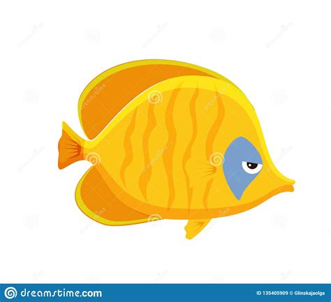 Iconos Lindos Del Ejemplo Del Vector De Los Pescados Fijados Pescados