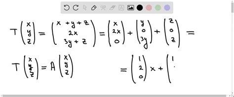 solved problem 3 write down the matrix for the following linear transformation t r r t v