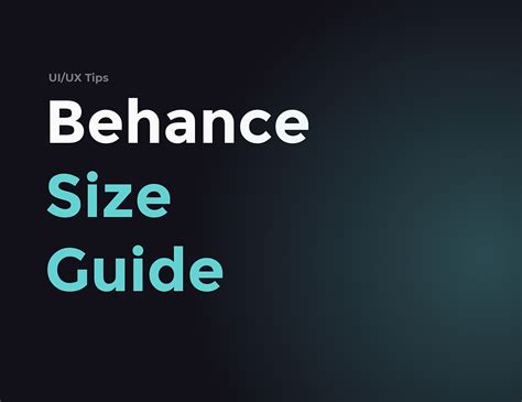 Behance Size Guide UI UX Tips 1 Images Behance