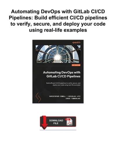 PDF BOOK Automating DevOps With GitLab CI CD Pipelines Build Efficient