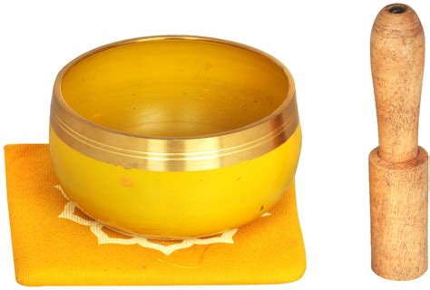 Solar Plexus Chakra Singing Bowl Tibetan Buddhist Exotic India Art