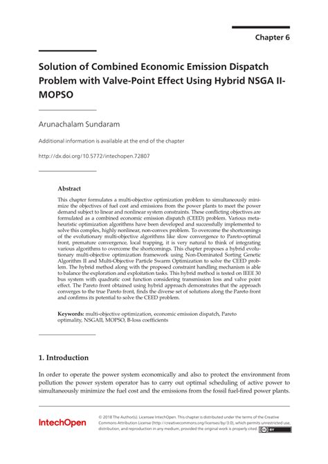 pdf solution of combined economic emission dispatch problem with valve point effect using