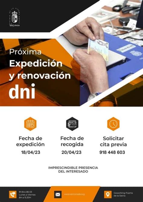 Próxima expedición y renovación de DNI Ayuntamiento de Venturada