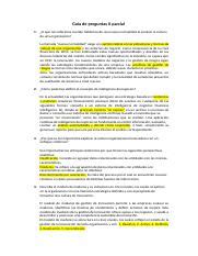 Guía de preguntas II parcial docx Guía de preguntas II parcial 1 A