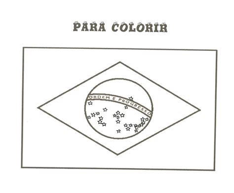Bandeira Do Brasil Para Colorir E Pintar