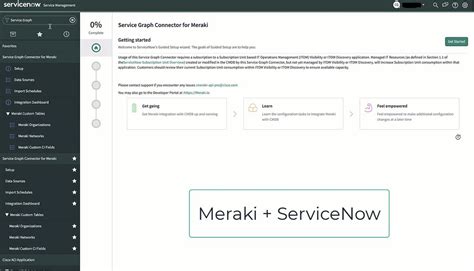 ServiceNow Connector Cisco Meraki Marketplace
