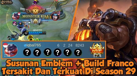 Susunan Emblem Build Franco Tersakit Dan Terkuat Di Season