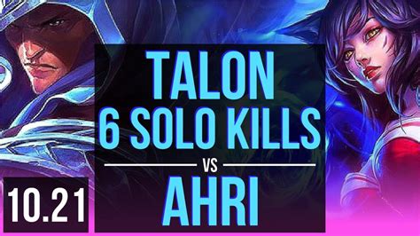 Talon Vs Ahri Mid M Mastery Points Solo Kills Games
