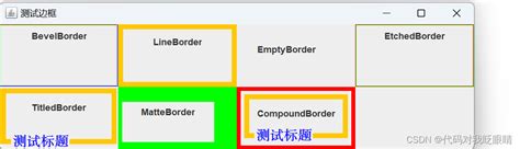swing快速入门（二十八）边框设置 swing设置边框 csdn博客