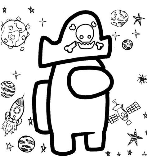 Among Us Pirata Para Colorir Imprimir E Desenhar Coloringlib