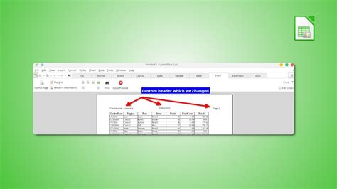 Page Setup Libreoffice Calc Sheet With Header And Footer